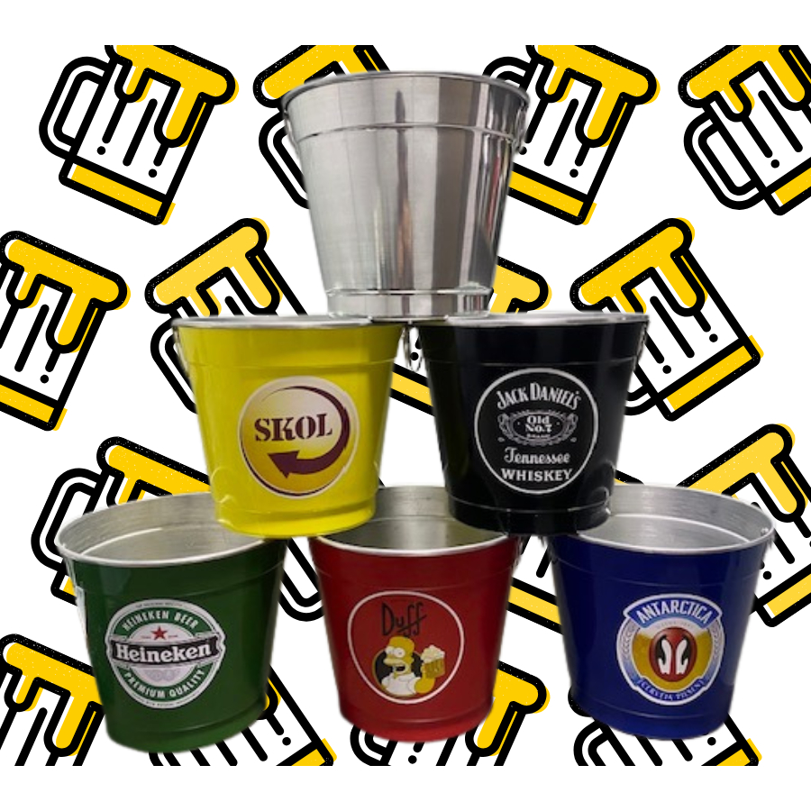 Balde Gelo Aluminio Festas Bares Restaurantes Latas Pubs 6 Lts | Shopee ...