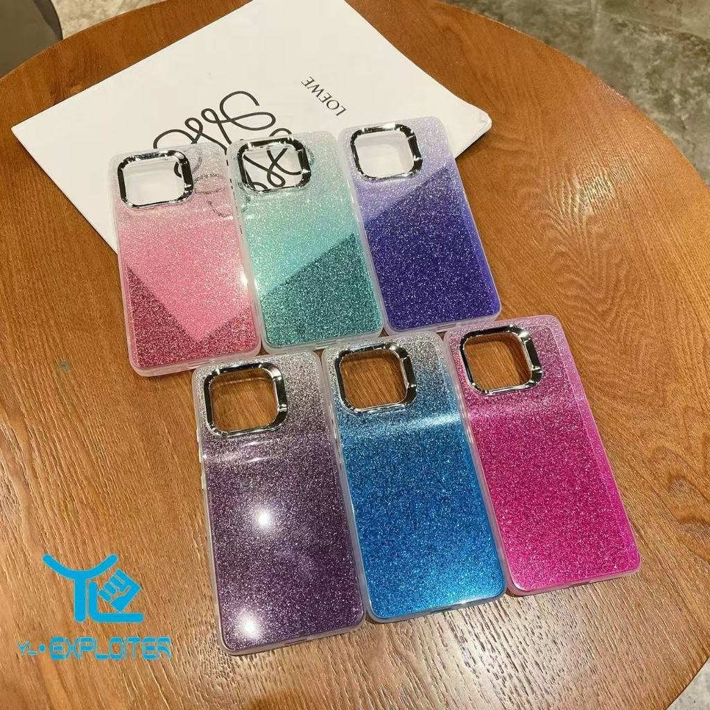 Capa com brilho com câmera metalizada para Samsung A05 A05S A06 A14 A15 A16 A35 A55 (JMR ...