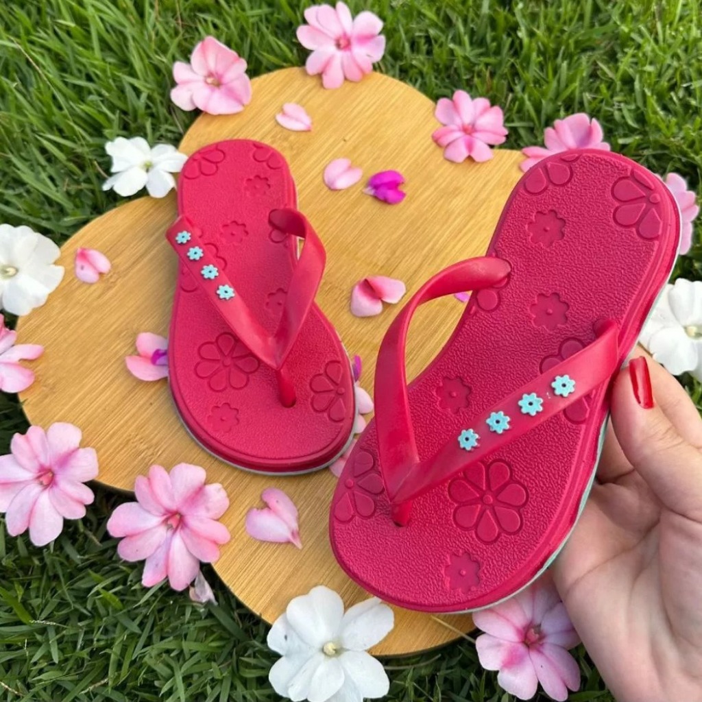 Chinelo Infantil Menina Maria Flor Super Fofo e Confortável Moda ...