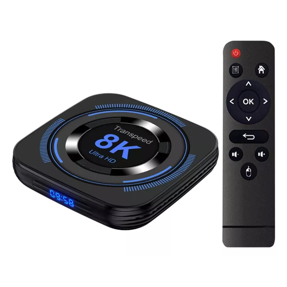 Box tv lançamento 8k Transpeed Android Bluetooth Ultra Hd Conversor ...