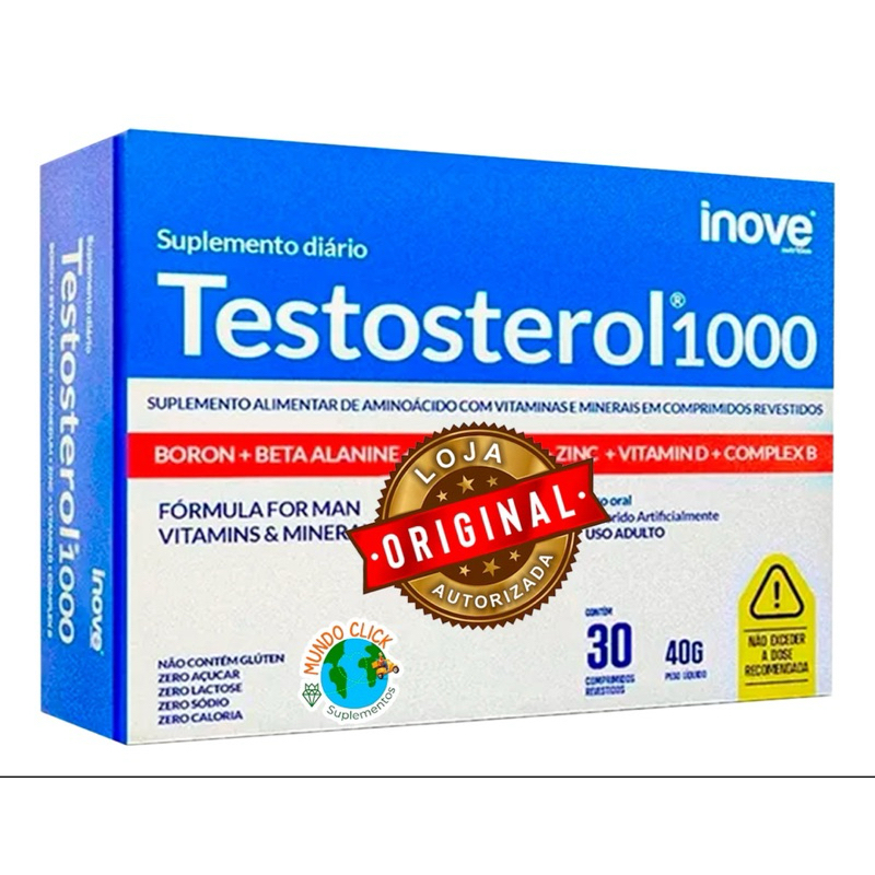 Testosterol 1000 Inove Nutrition - Suplemento para Energia - 30 Comp ...