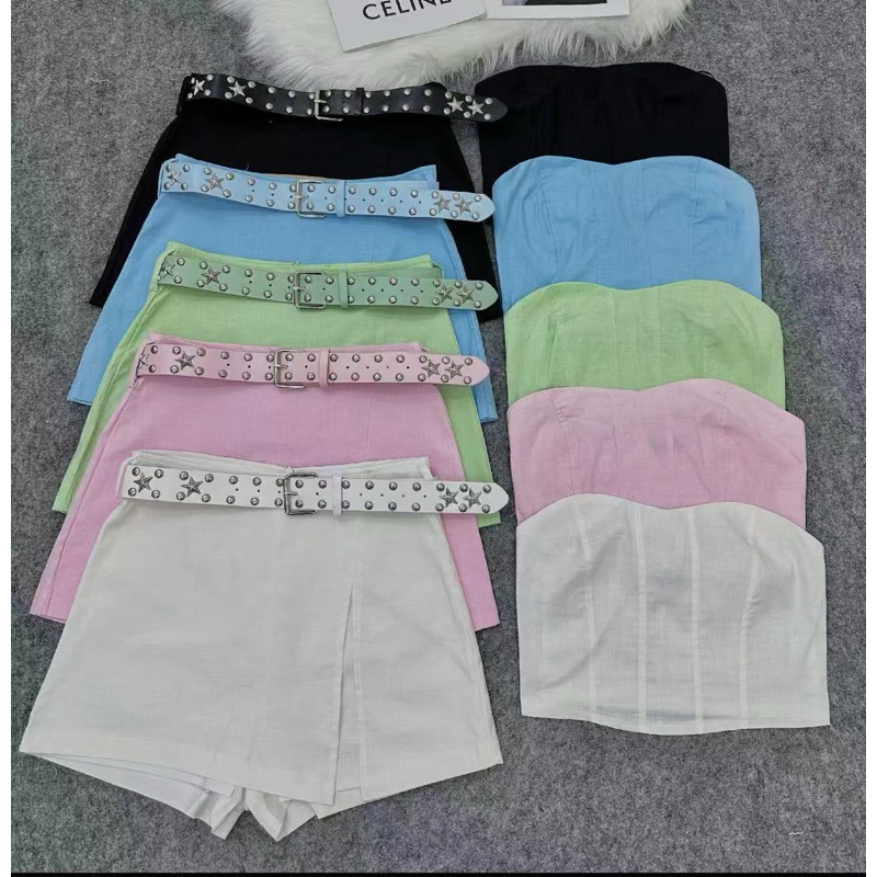 Terno de alça de personalidade doce e descolado | Shopee Brasil