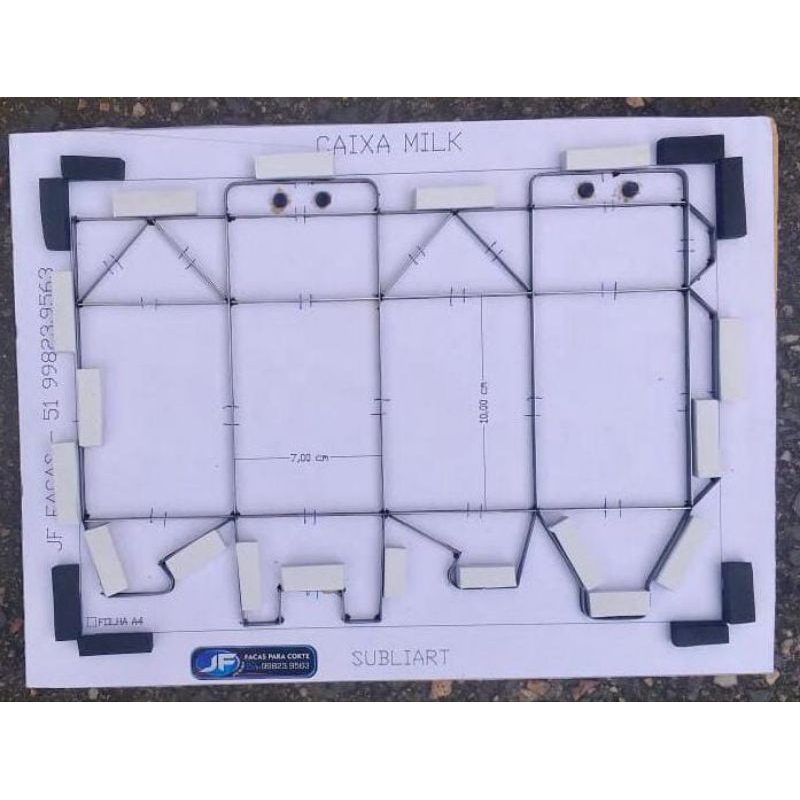 Faca para corte vinco - Caixa Milk A4 | Shopee Brasil