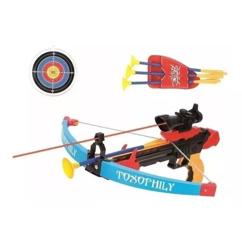 Kit Arco e flecha Infantil Besta Balestra crossbow com Alvo e flechas ...