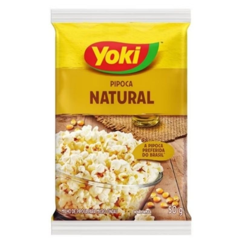 Kit 30 Milho de Pipoca Yoki para Micro-Ondas Natural Pacote 50g ...