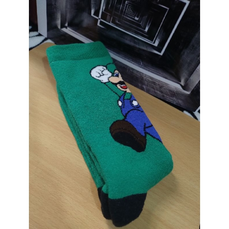 Meia Urban Super Mario Bros e Luigi Cano Alto em Algodão Pronta Entrega ...