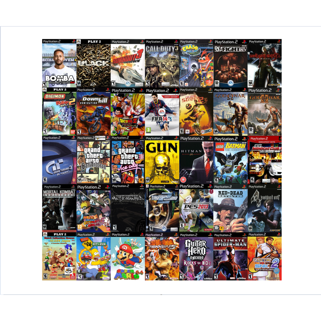 Kit Ps2 Opl Com 35 Jogos Os Melhores Ps2 Opl | Shopee Brasil
