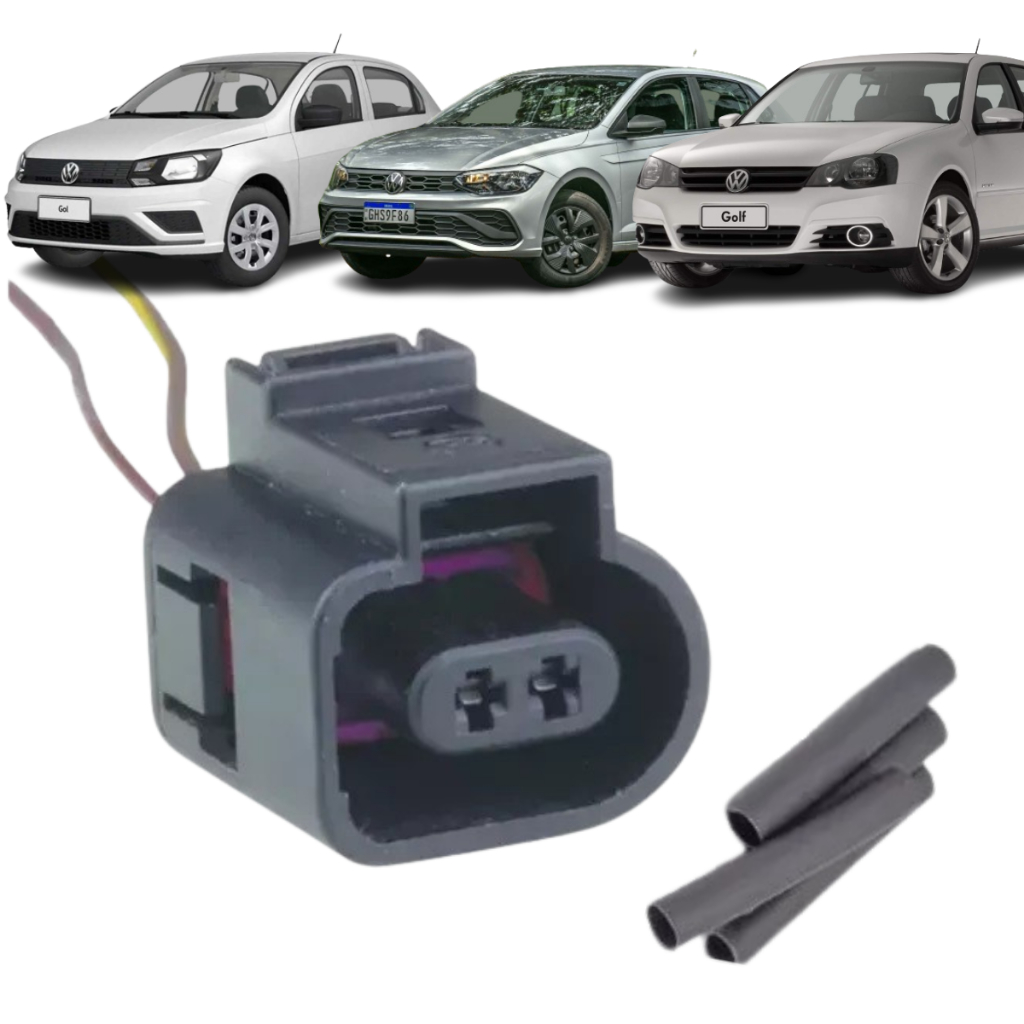 Plug Conector Chicote Interruptor Luz Ré VW Volkswagen Gol Golf Passat ...