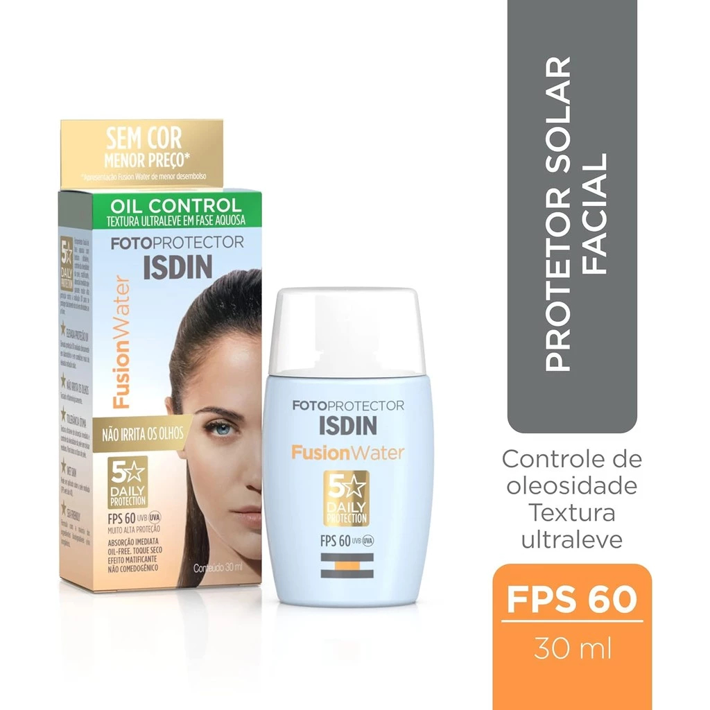 ISDIN Fusion Water FPS 60 Sem Cor 30ml | Shopee Brasil
