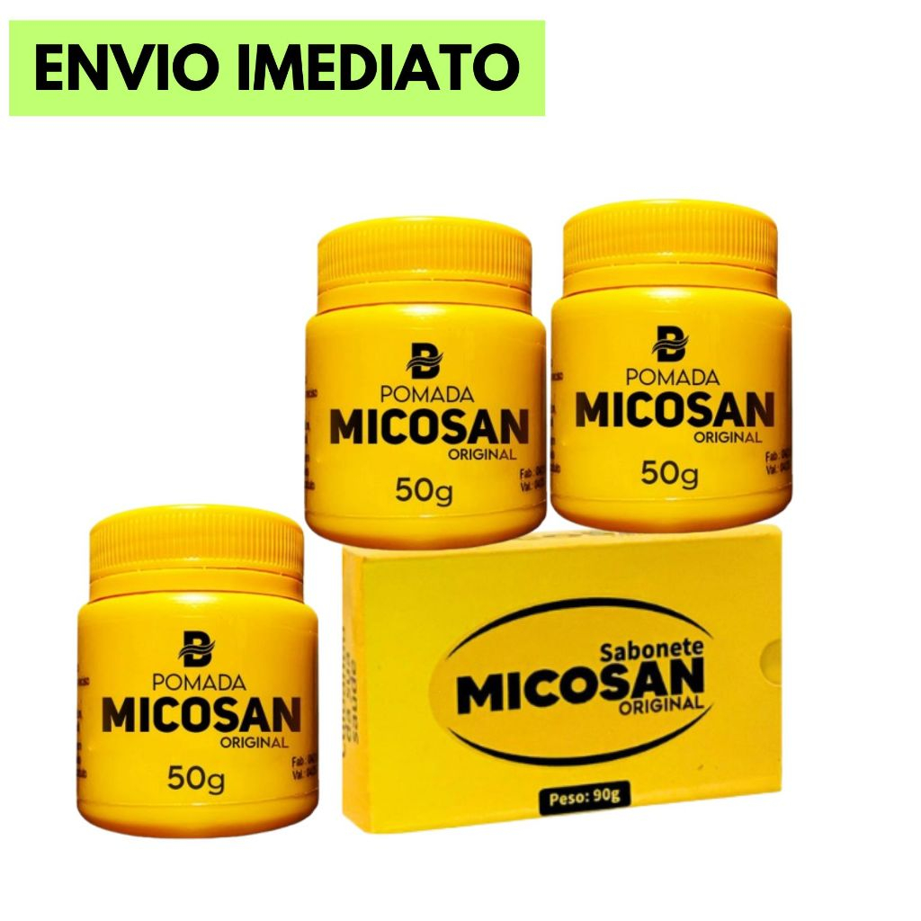 Pomada Micosan Kit 3 Pomadas + um sabonete em barra Micosan Original ...