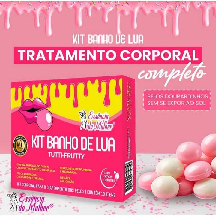 KIT BANHO DE LUA CORPORAL TUTTI FRUTTI ESSÊNCIA DA MULHER 10 ÍTENS ...