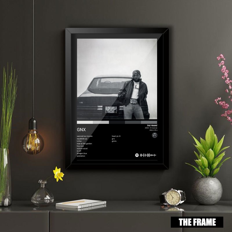 Quadro Decorativo Spotify Kendrick Lamar Album Gnx - Corre Que Ta Baratinho