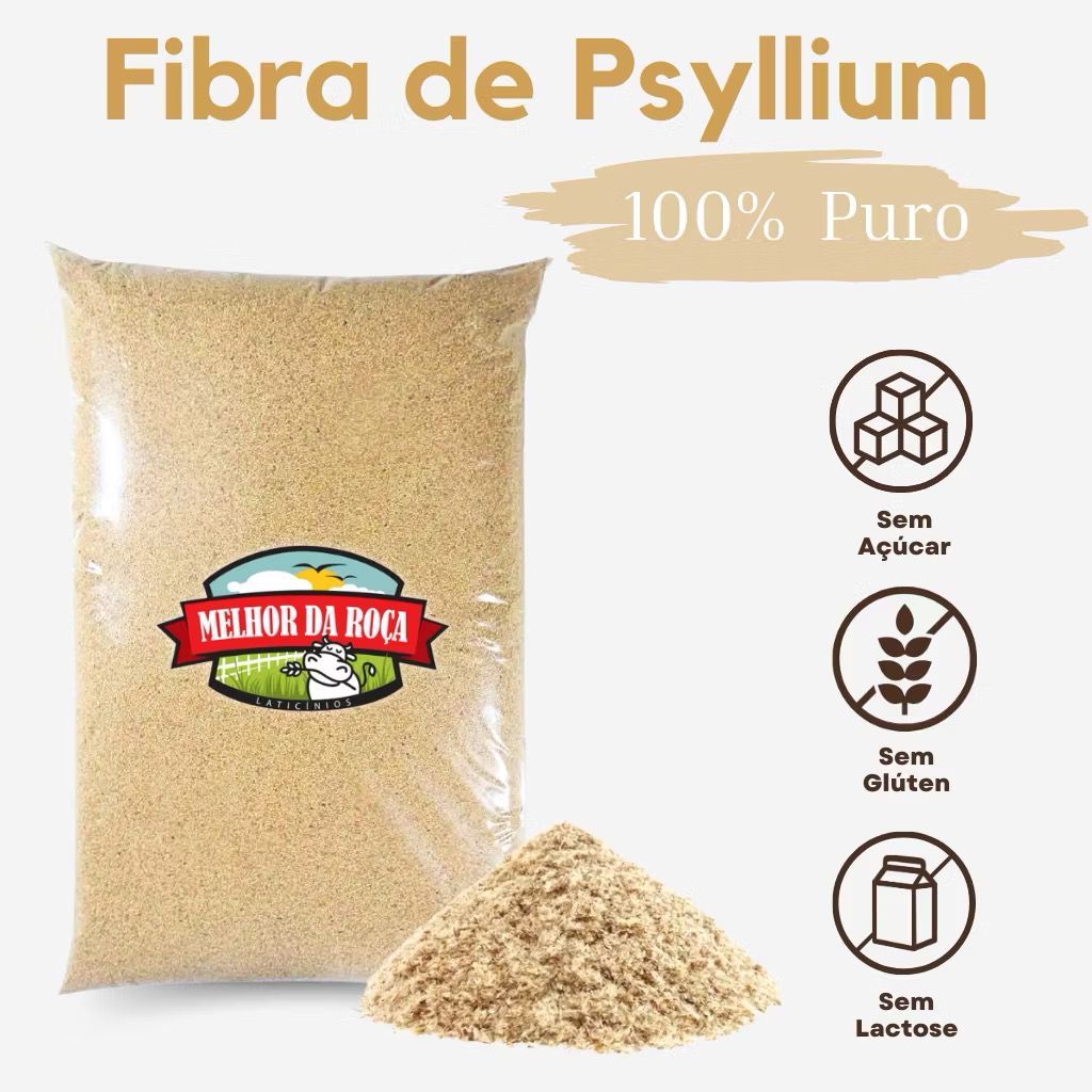 Psyllium Fibra Natural 100% Puro Suplemento Alimentar | Shopee Brasil