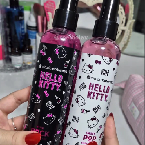 KIT BODY SPLASH HELLO KITTY DEO COLÔNIA SWEET POP PINK ROCK 240ml MELÃO E FRAMBOESA ORIGINAL ...