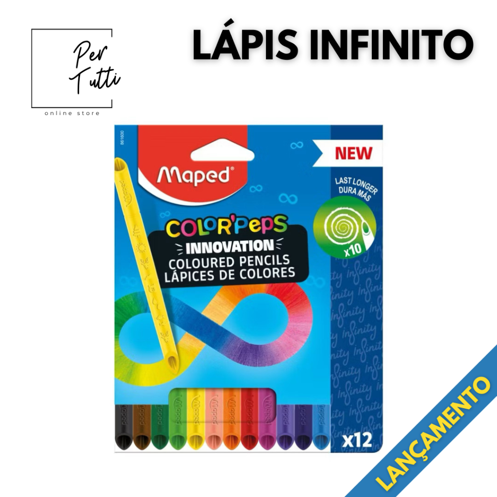 Lápis de cor infinito - Lápis infinito - Maped - Lápis infinito 12 ...