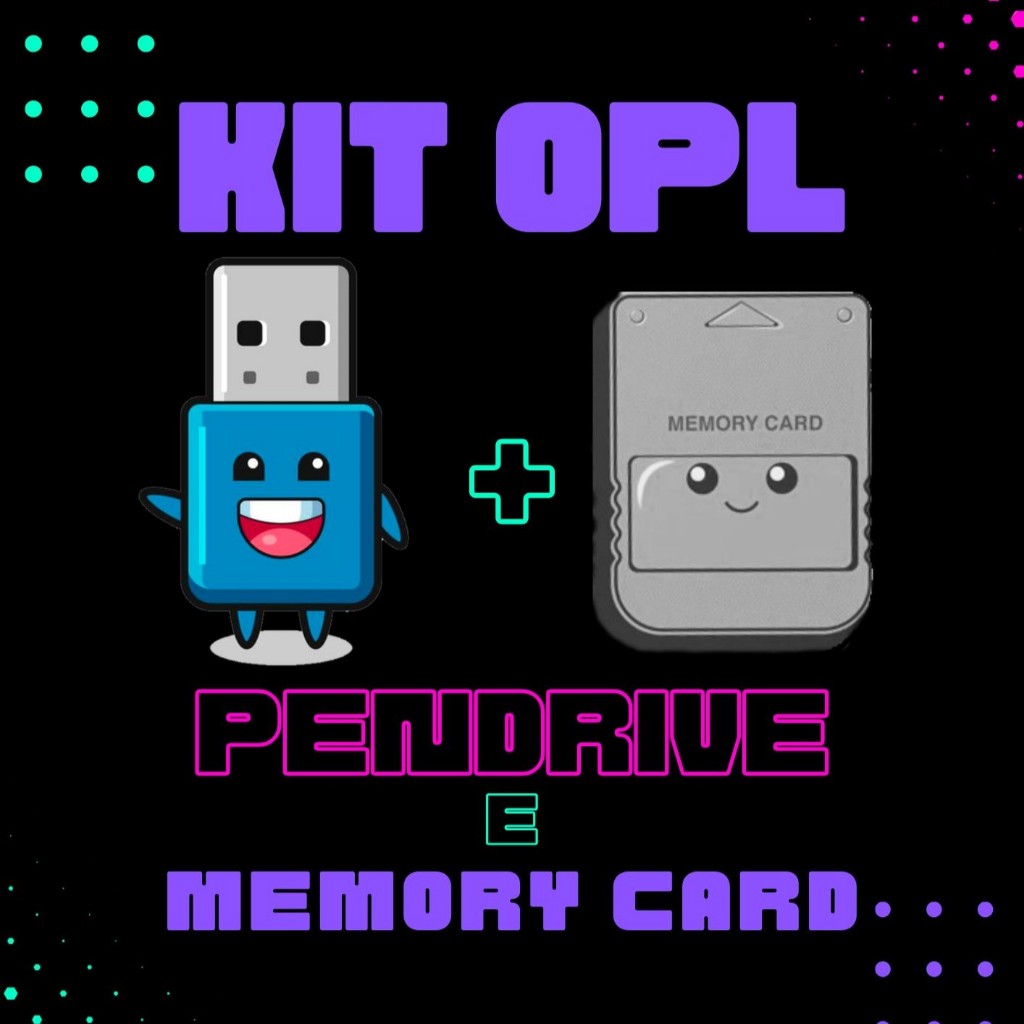 Kit OPL para Playstation 2 / Memory Card + Pendrive 64gb | Shopee Brasil