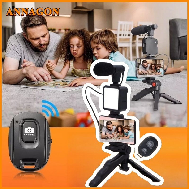 Kit Youtuber Vlog Live Tripé Celular Suporte Led E Microfone Com ...