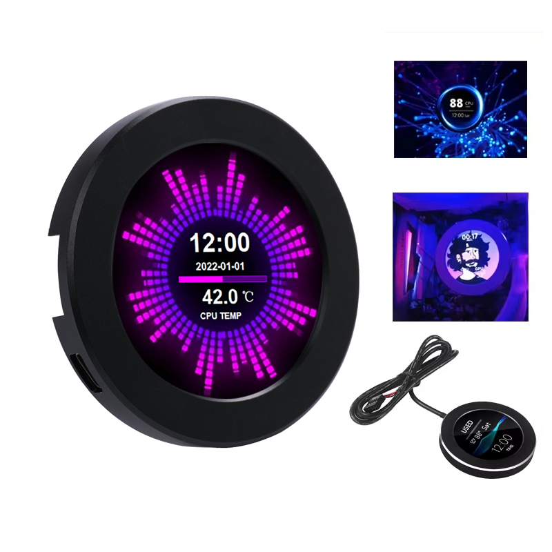 2.1-inch round screen USB drive free water-cooled chassis secondary ...