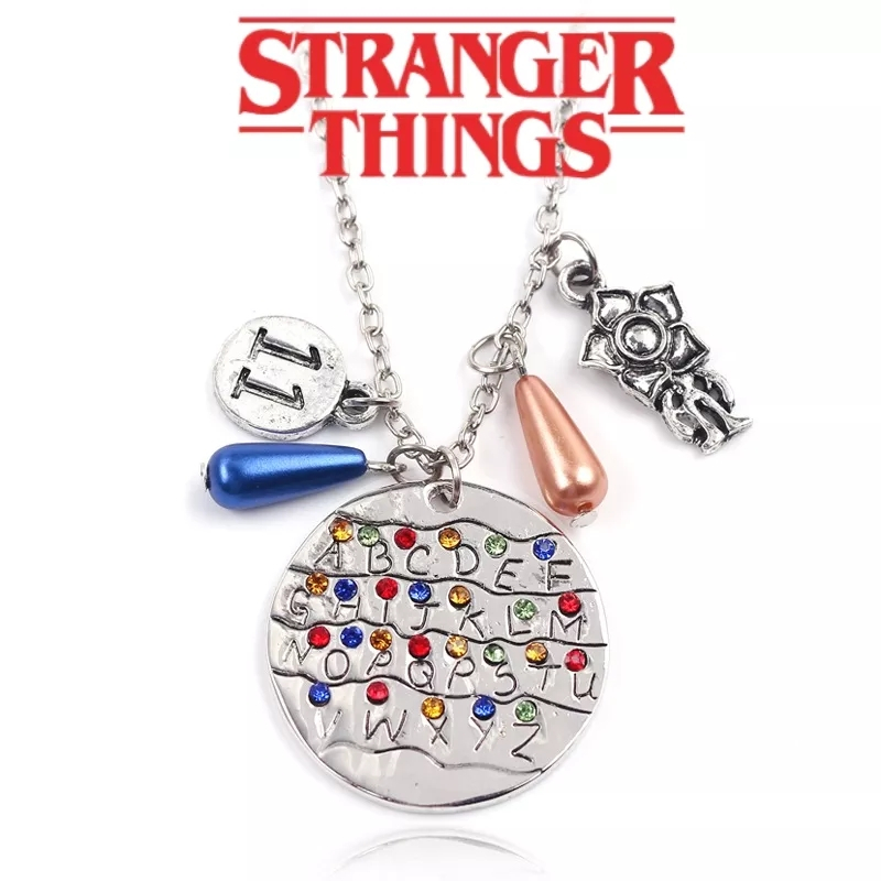 Colar Stranger Things Elegante Bonito Alfabeto Will Byers Eleven ...