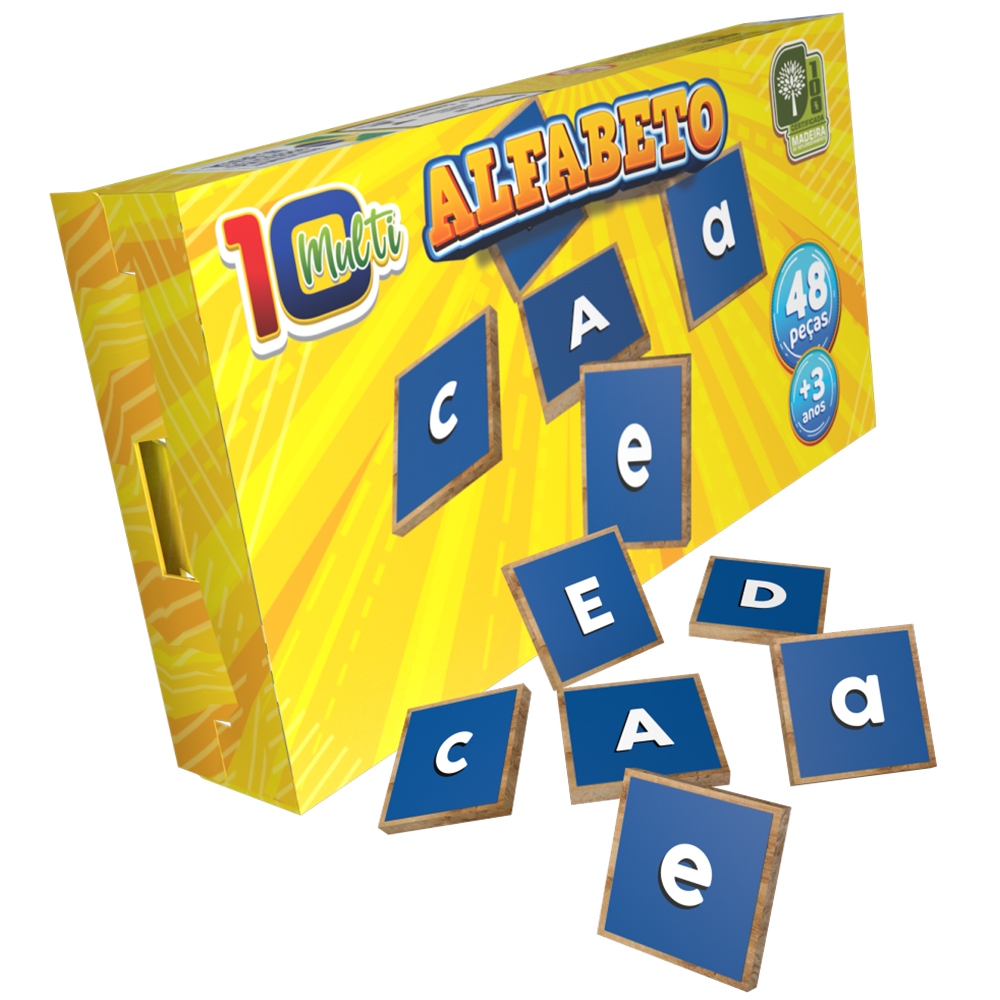 ALFABETO DE MADEIRA MDF 48 PECAS Código 2097408 | Shopee Brasil
