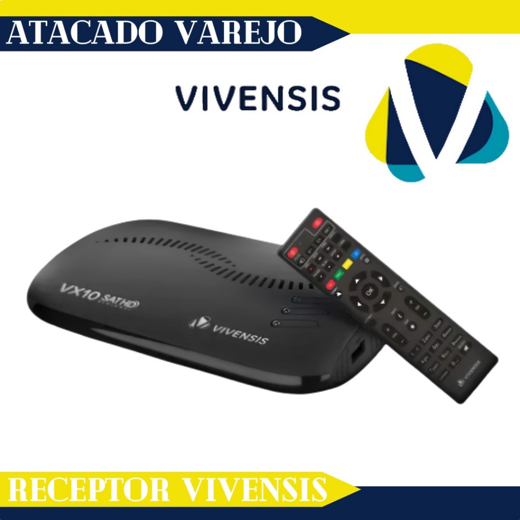 Receptor Digital Vivensis Vx10 | Shopee Brasil