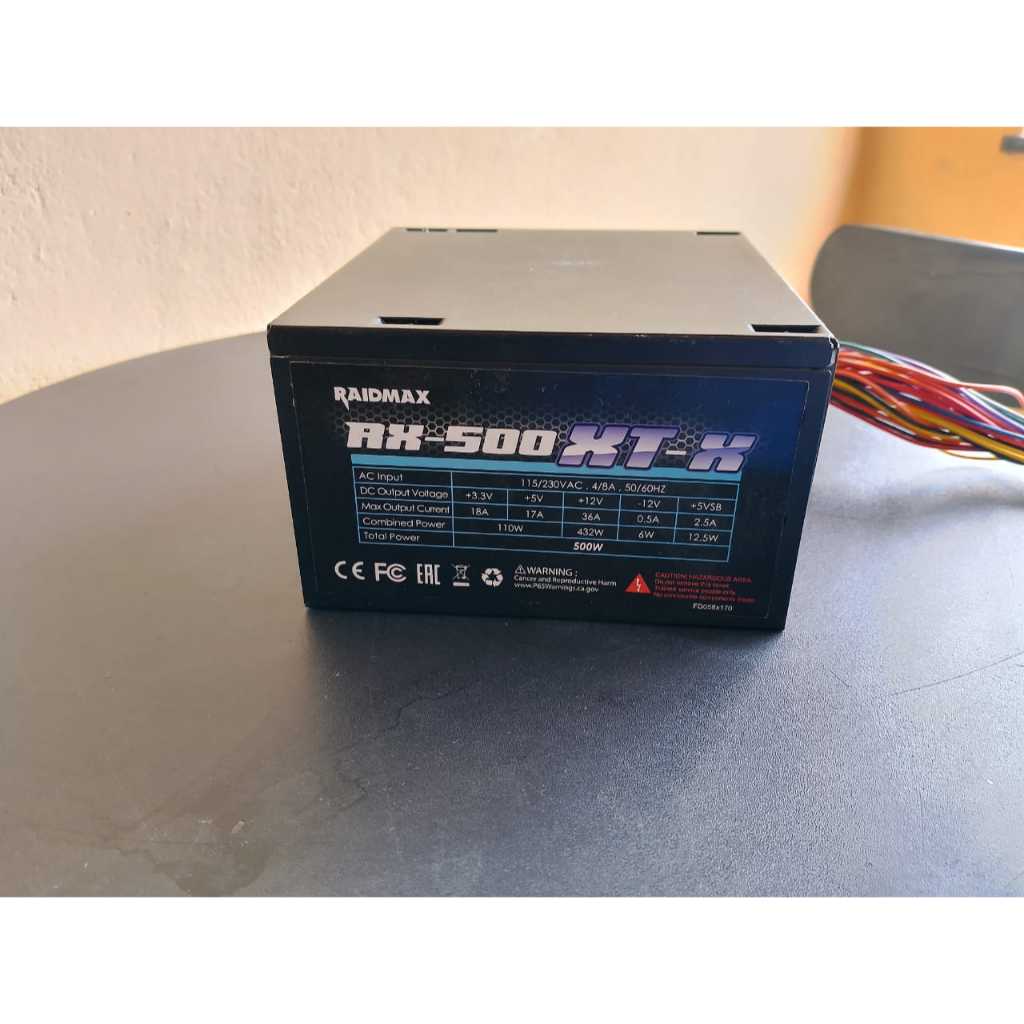 Fonte Raidmax XT, 500W, Preto - RX-500XT - Semi Nova | Shopee Brasil