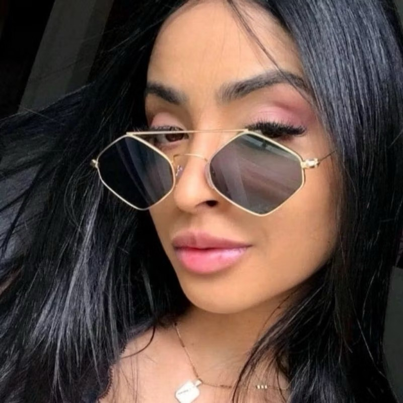 Óculos De Sol Virginia Octagonal Europeus E Americanos Moda Selvagem ...