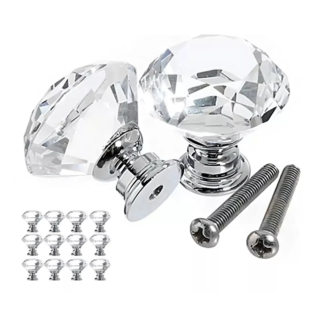 Kit 10 Puxador Cristal Para Armario Graveta Moveis 30mm MFL | Shopee Brasil