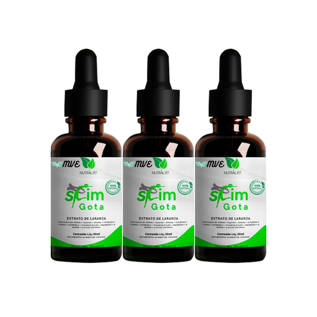 3x Slim Gota 30ml Original Suplemento Alimentar | Shopee Brasil