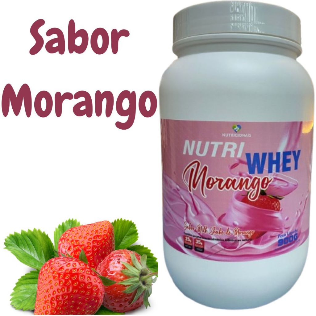 Whey Protein Milk Shake Morango Treino Nutricionais Pré Treino ...
