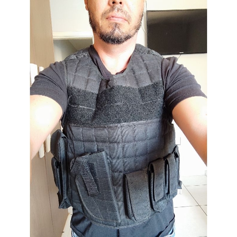 colete tático Airsoft, segurança, policial | Shopee Brasil