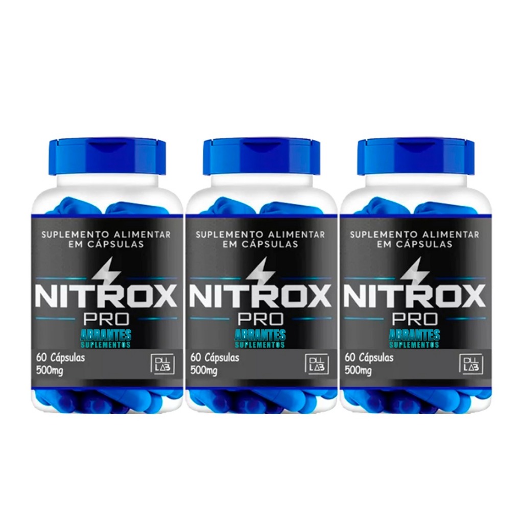 3x Nitrox Pro Suplemento 60 Cápsulas cada pote | Shopee Brasil