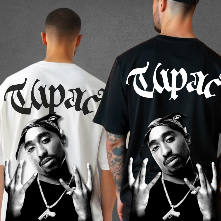 Camiseta Oversized StreetWear Rapper Tupac Unissex Camisa 2pac Street ...