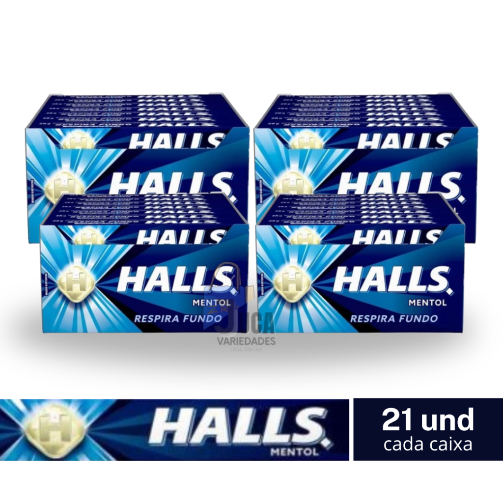 Kit 4 Caixa com 21 Bala Halls Mentol Cada Total 84 – Sensação ...