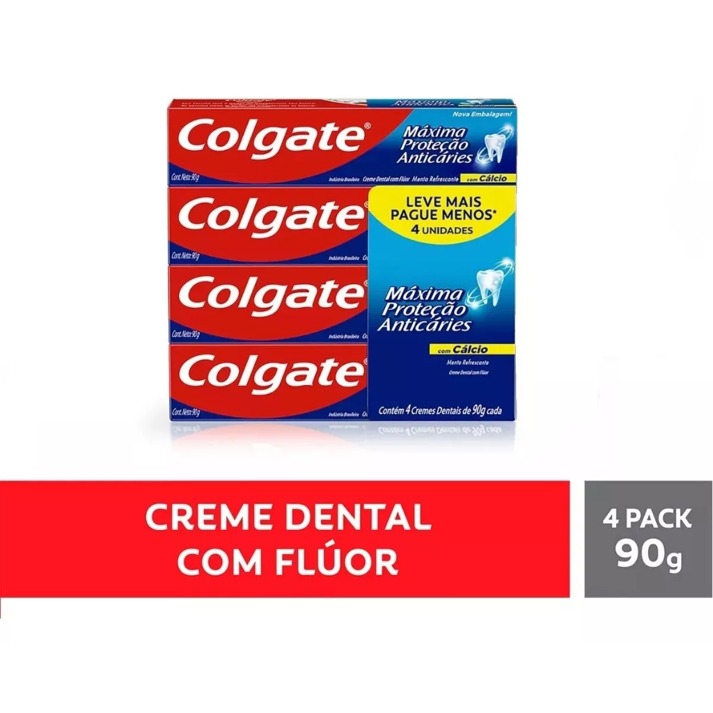 4 Gel Dental Colgate MENTA 90g | Shopee Brasil