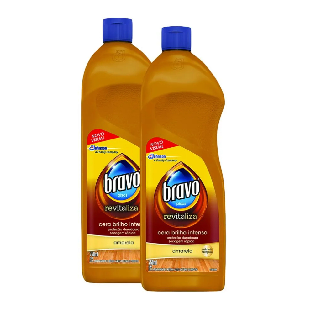 kit 2 cera líquida bravo revitaliza johnson 750ml | Shopee Brasil