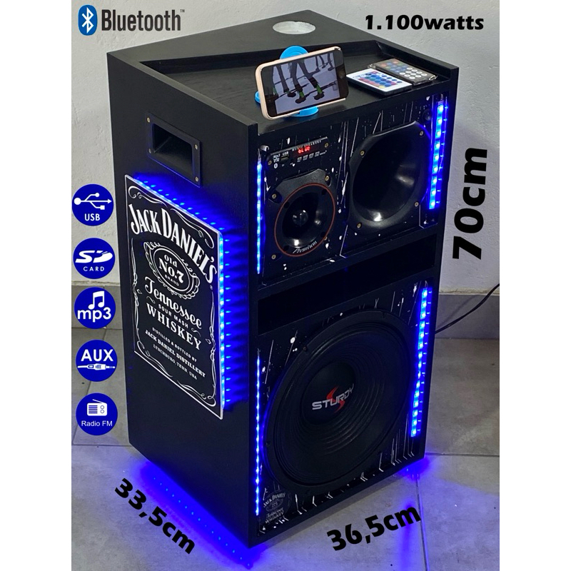 Caixa Bob Completa Residencial 12 Polegadas Bluetooth Com Iluminação ...