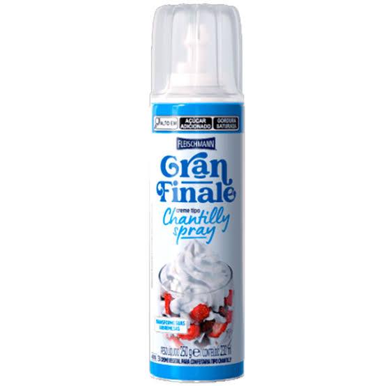 Chantilly Spray Pronto para uso 250g Gran Finale | Shopee Brasil