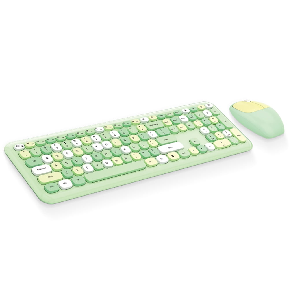 Teclado e Mouse Sem Fio Verde Multicolorido MOFII | Shopee Brasil
