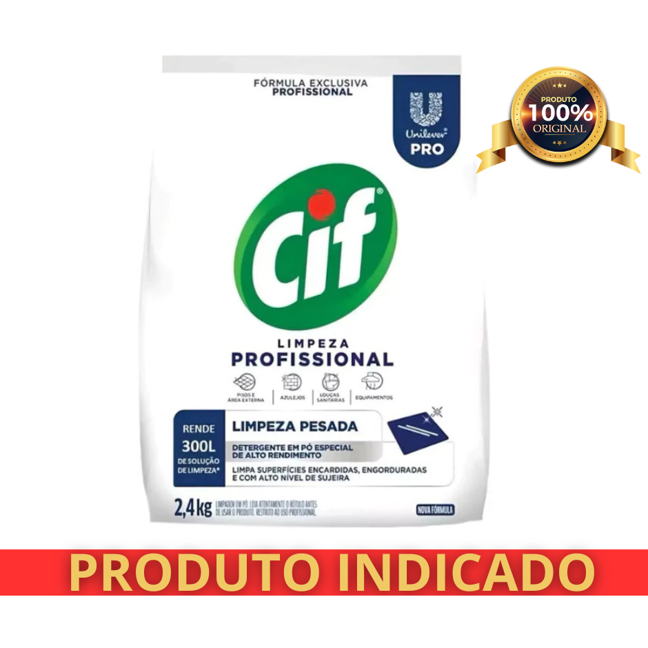Cif Limpeza Pesada Profissional Detergente em Pó de Alto Rendimento Pro ...