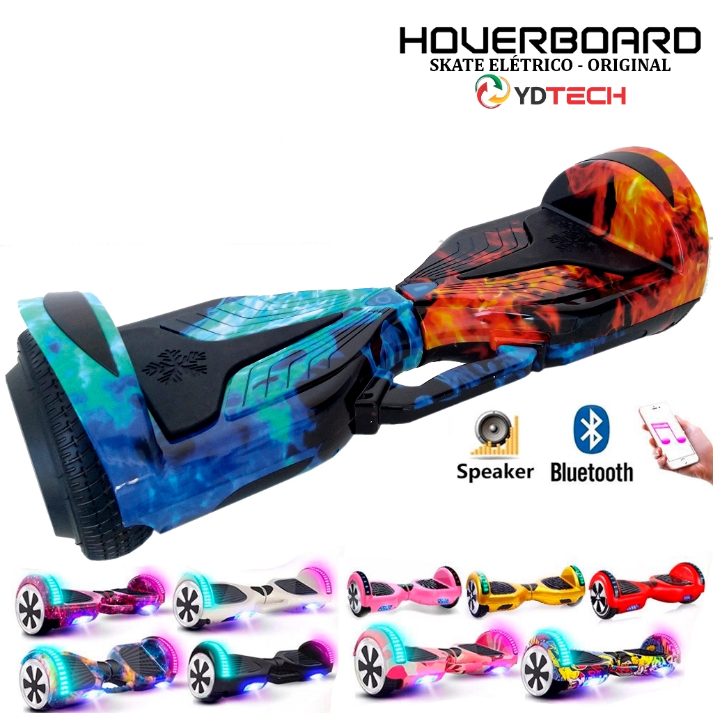Overboard Skate Elétrico Smartbalance Hoverboard Infantil Adulto 6,5" Poleg. Com LED Bluetooth ...