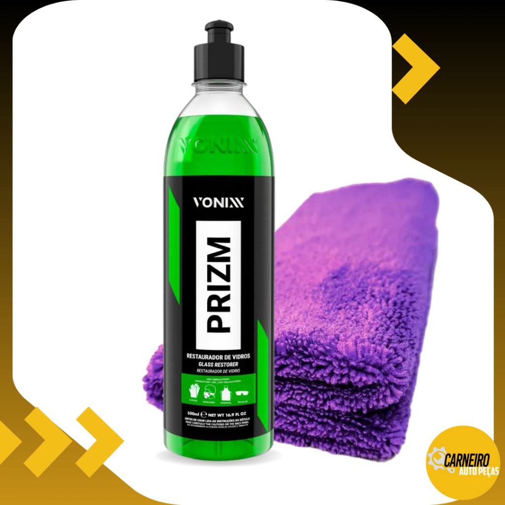 KIT PRIZM VONIXX + TOALHA MICROFIBRA 40X40CM - RESTAURADOR DE VIDROS ...