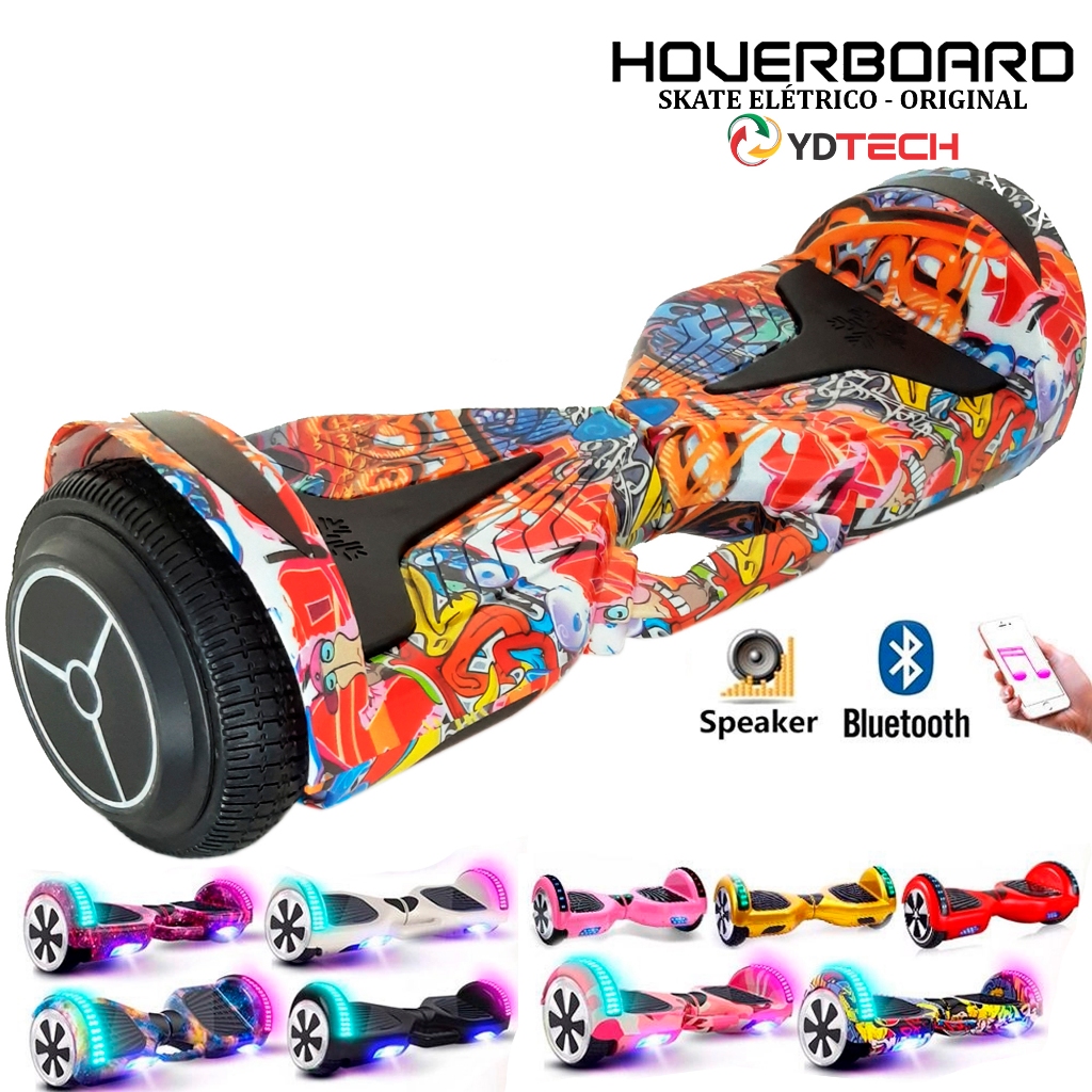 Hoverboard Overboard Infantil Skate Elétrico 6.5" Led Bluetooth Bateria ...