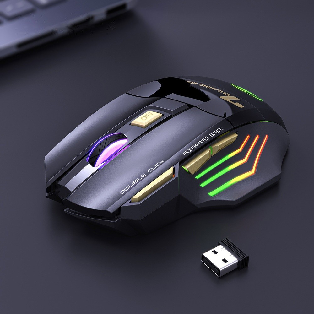 Mouse Gamer Laser X7 Sem Fio, 3200dpi Led Rgb Usb 7 Botões Profissional Original | Shopee Brasil