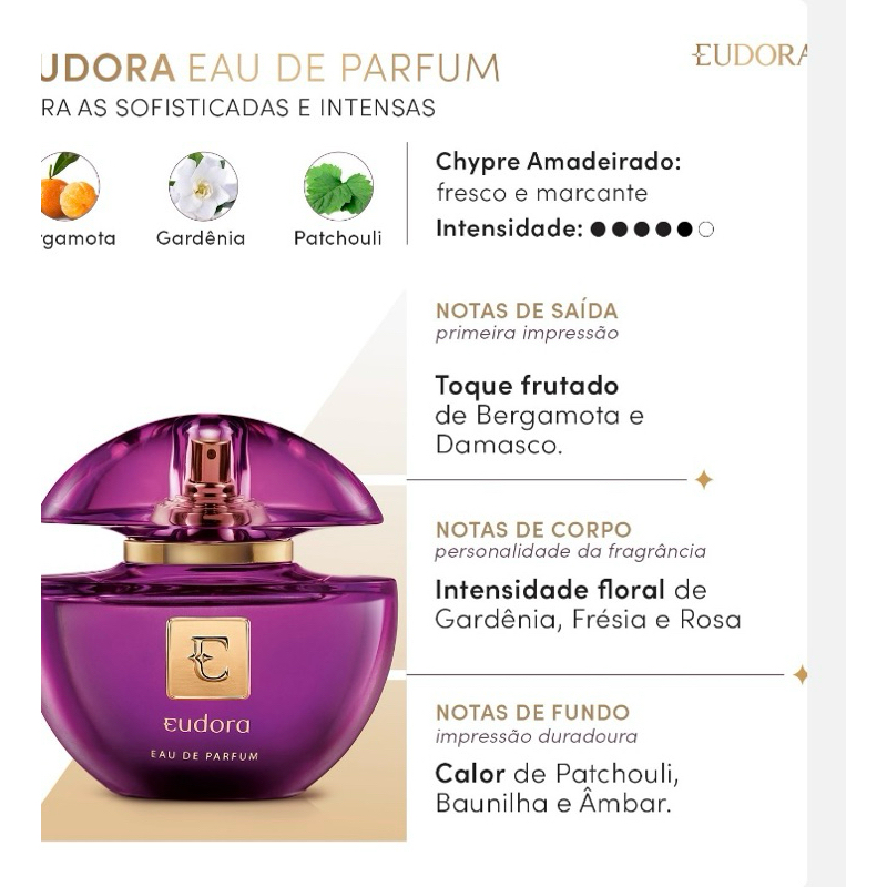 Eudora Eau De Parfum, o famoso "Eudora Roxo" 75ml | Shopee Brasil