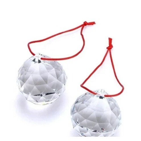 Kit Feng Shui 2 Bolas Esferas Multifacetada Cristal K9 40mm | Shopee Brasil