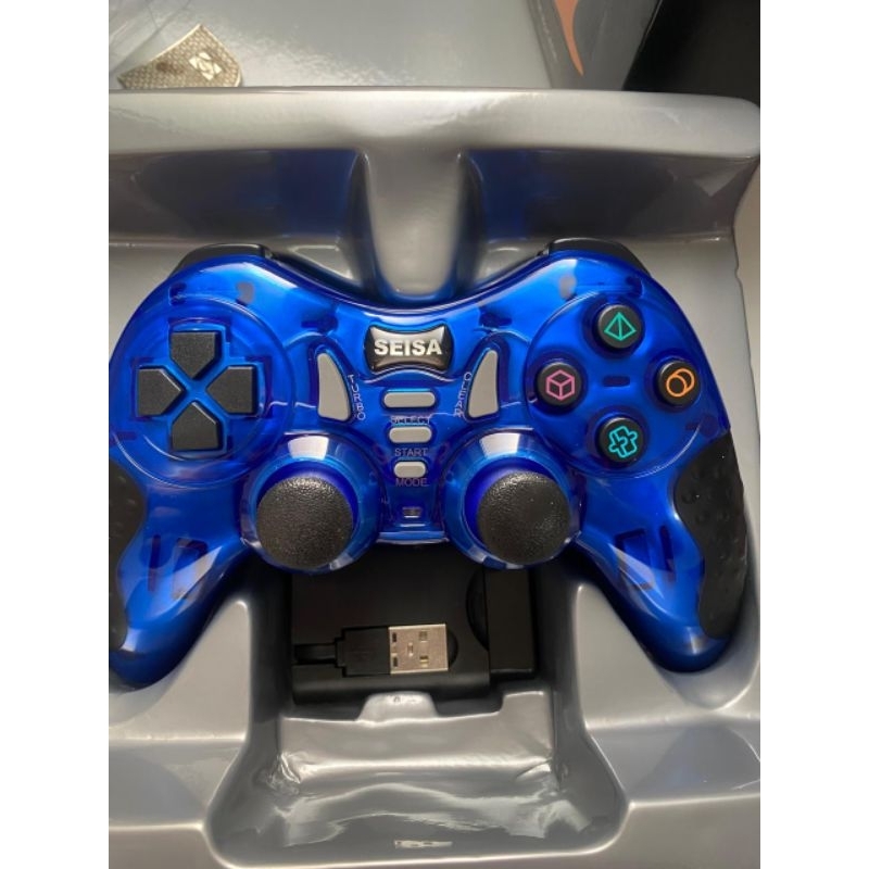 Controle sem fio azul para PC, Ps3, ps2 Celular Android, Tablete e Box ...