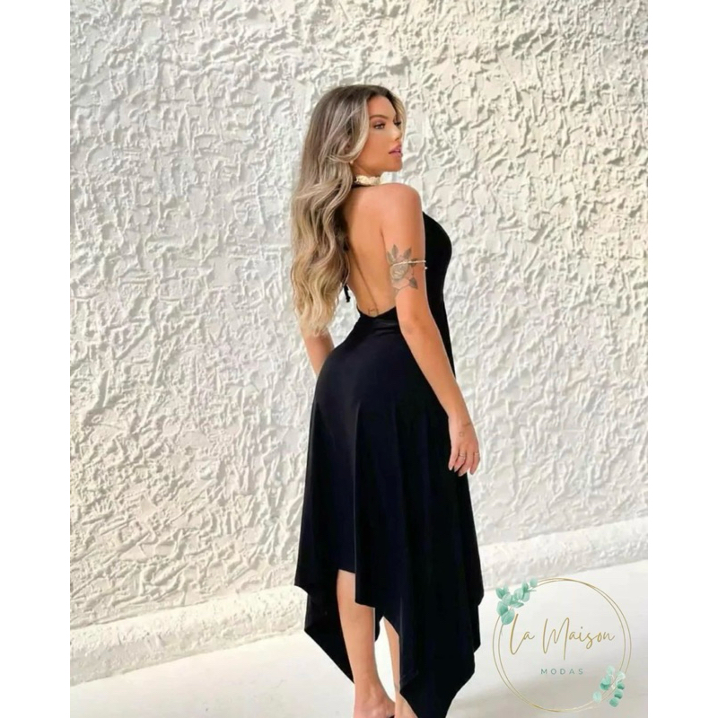 Vestido Casual Envelope Feminino MultiUso Básico Bico Pontas Roupa Amarrar Vestido Lua | Shopee ...