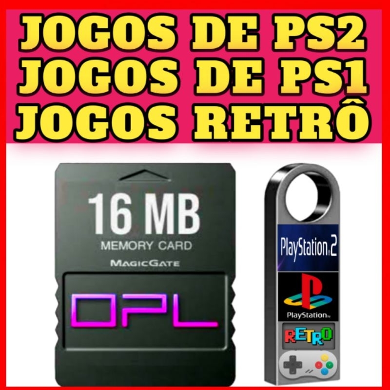 opl Ps2 com jogos de PS1 , PS2 E RETRÔ! PENDRIVE + MEMORY CARD | Shopee ...