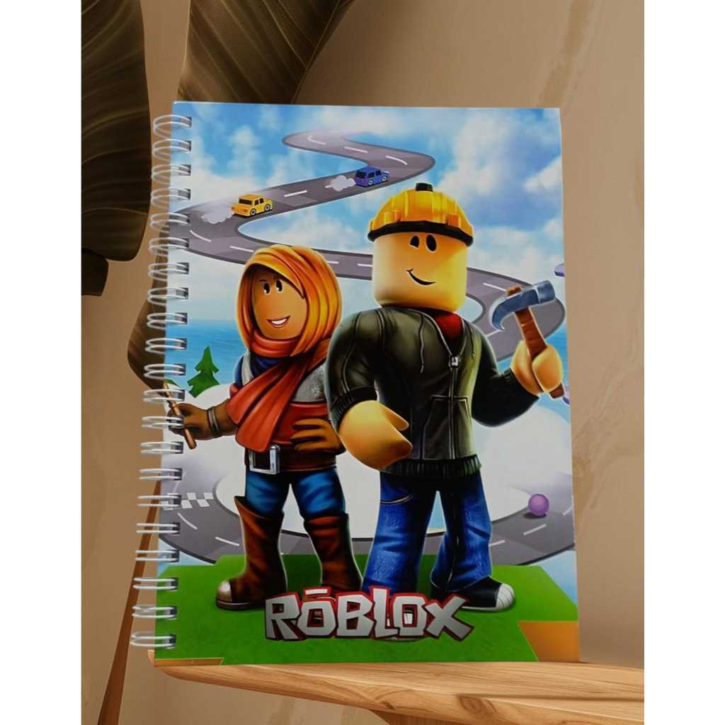 Caderno escolar 1 matéria Roblox Capa dura Wire-o com 96 folhas ...
